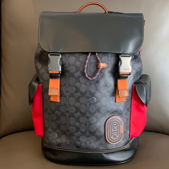 Coach | Bags | Coach Rivington Backpack In Signature Canvas With Coach ...